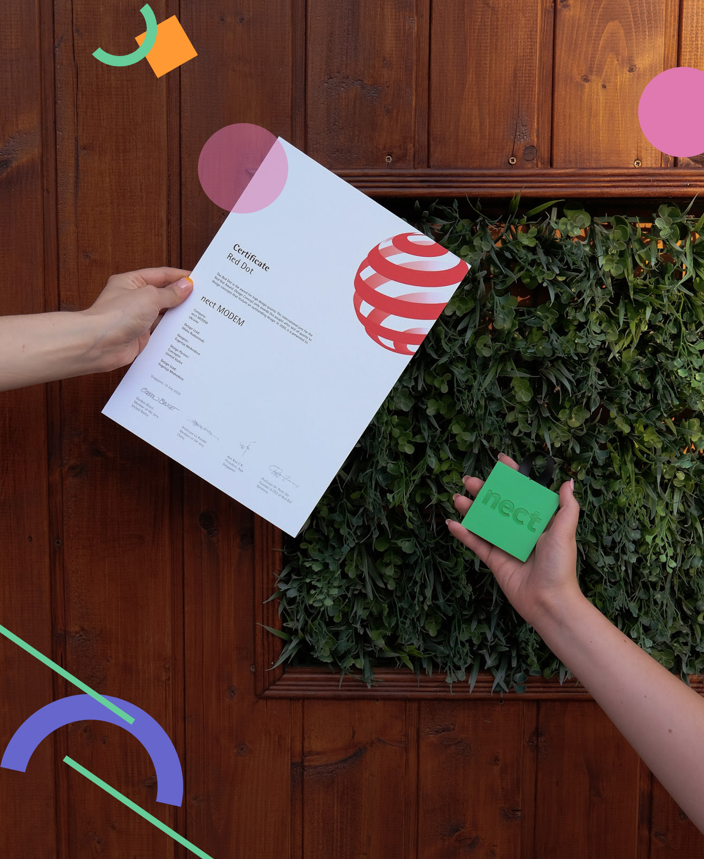 The nect MODEM Team Celebrating Red Dot Award and Drawing Insights ...