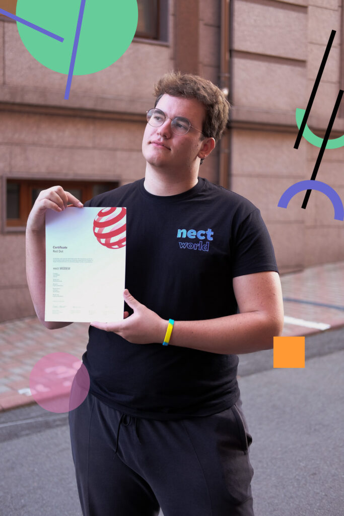 The nect MODEM Team Celebrating Red Dot Award and Drawing Insights | nect MODEM